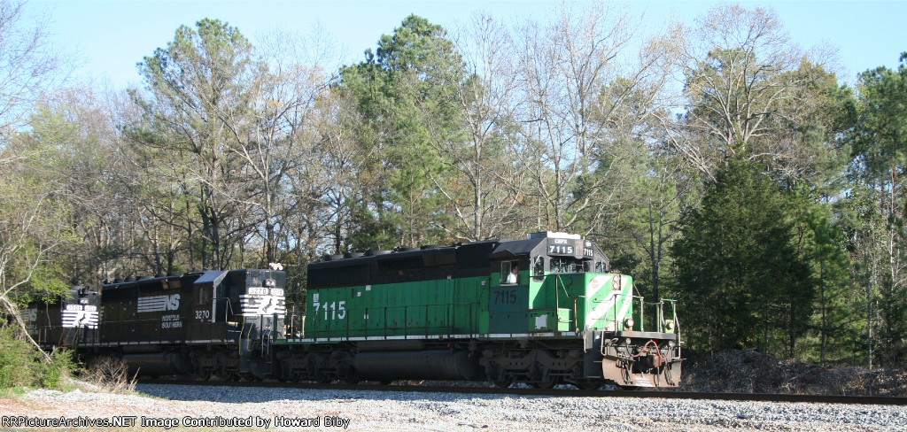 CEFX 7115 heads A55 into Tuscaloosa from Birmingham